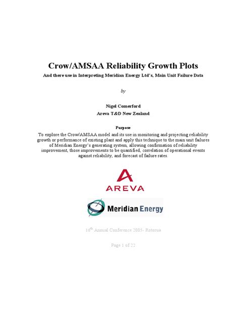 Crow Amsaa Pdf Reliability Engineering Forecasting