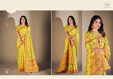 Aura Savitri Cotton Festive Collection Fancy Soft Cotton Saree Wholesaler