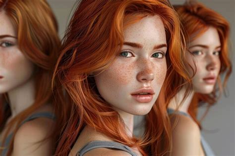 Female Models With Ginger Hair Premium Ai Generated Image
