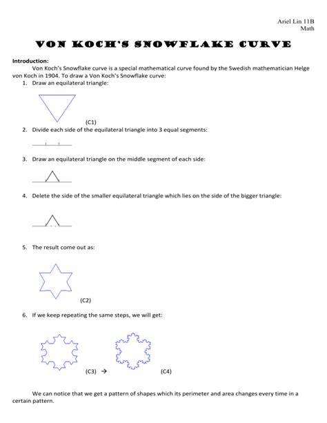 Von Koch`s Snowflake Curve
