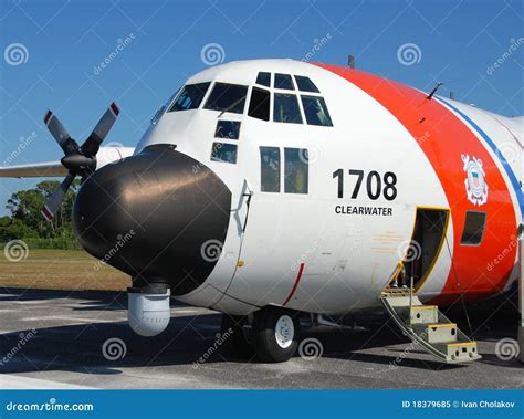 Us Coast Guard C 130 Patrol Airplane Editorial Image Image Of View Lockheed 18379685