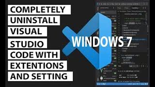 How To Perform Clean Uninstall Of Vs Code Visual Studio Code In Windows