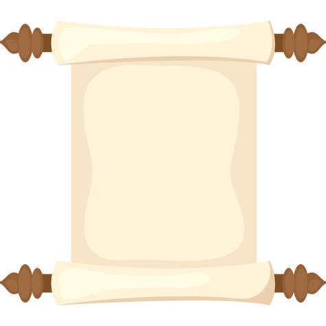 Cartoon Scroll With Wooden Sticks And Scroll 49671890 Png