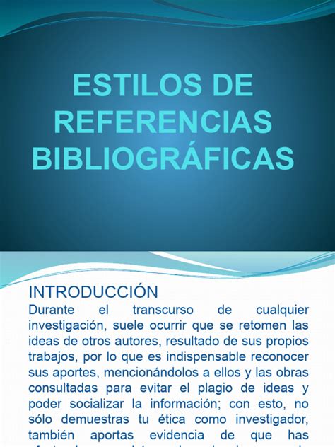 Guía De Estilos De Referencias Bibliográficas Pdf