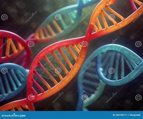 Illustrative Depiction Of Nucleic Acid Double Helix With Connected Nucleic Acid Molecules Often