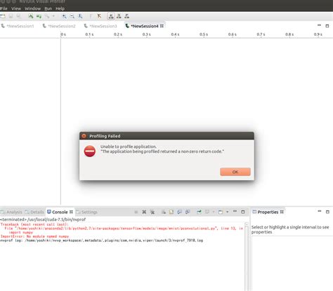 Can I Get Gpus Profile Of Tensorflows Mnist By Nvidia Visual Profiler