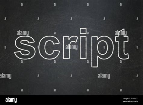 Programming Concept Text Script On Black Chalkboard Background Stock