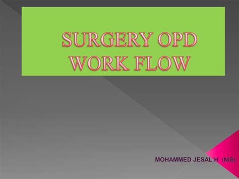 Surgery Opd Pptx