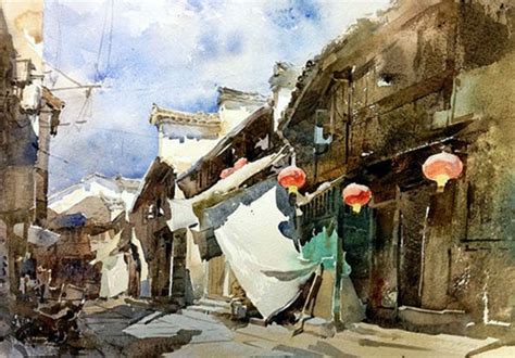 来自画家马百齐的建筑水彩