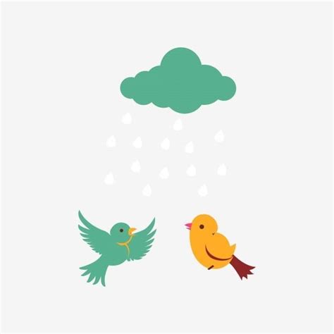 รูปวาดด้วยมือ การ์ตูน นกน้อย นกสีเขียวปีกบินสูง Png วาดด้วยมือ เมฆสีเขียว นกการ์ตูนวาดด้วย