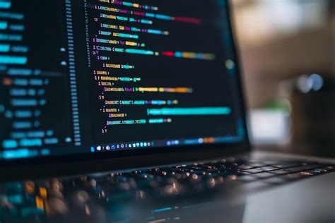 Código De Programación En Una Pantalla Oscura Imagen Premium Generada