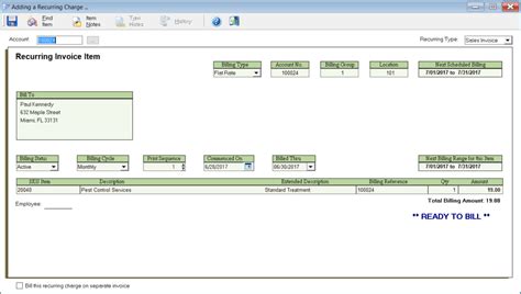 Creating A Flat Rate Recurring Billing Charge Managemore Business Software
