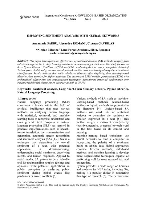 pdf improving sentiment analysis with neural networks