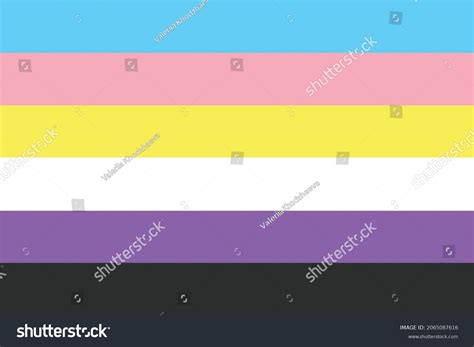 Nonbinary Trans Flag Nonbinaryflux Transgender Sexual Stock Vector Royalty Free 2065087616