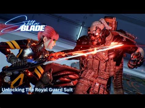 Stellar Blade Fighting Mann And Unlocking The Royal Guard Suit Youtube