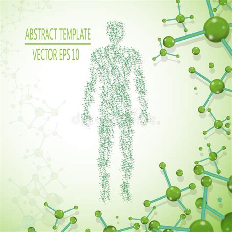 Abstract Molecule Based Human Figure Concept Vector Illustration Stock Vector Illustration Of