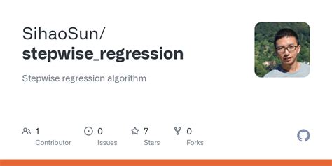 Github Sihaosunstepwiseregression Stepwise Regression Algorithm