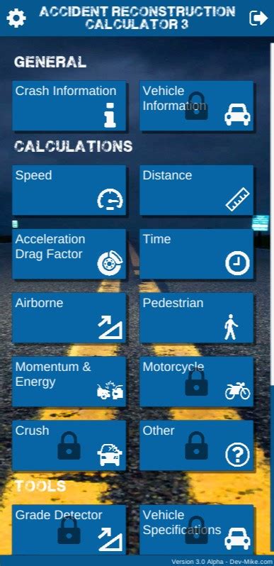 WebGL Demo Updated Accident Reconstruction Calculator 3 Dev Mike
