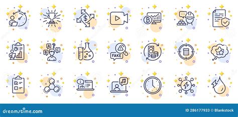 Timer Ranking Stars And Certificate Line Icons For Web App Printing Line Icons Vector