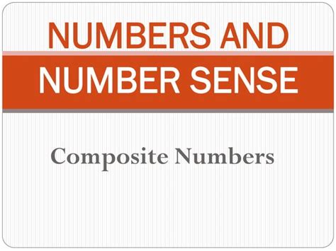 Mathematics For Grade 6 Composite Numbers Ppt Mathematics For Grade 6 Composite Numbers Ppt