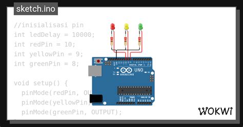 Project 2 Led Lampu Lalu Lintas Wokwi Esp32 Stm32 Arduino Simulator