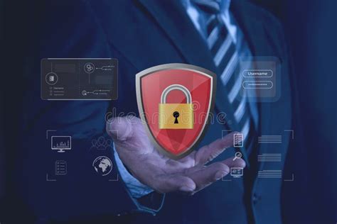 Cybersecurity And Privacy Concepts To Protect Data Business Man Shows