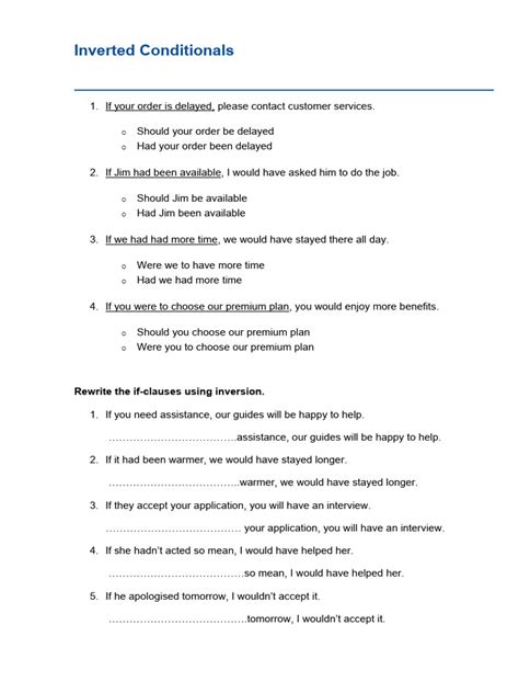 inverted conditionals pdf