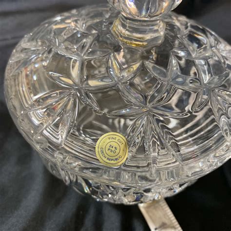 Vintage Cut Lead Crystal Candy Dish