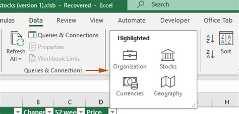 Get Real Time Stock Data In Excel A Rich Data Types Guide