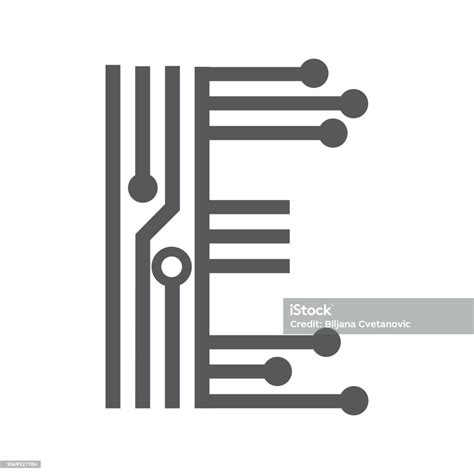 디지털 문자 E 알파벳에 대한 스톡 벡터 아트 및 기타 이미지 알파벳 테크놀로지 점박이 Istock