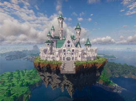 Fantasy Floating White Castle Minecraft Map