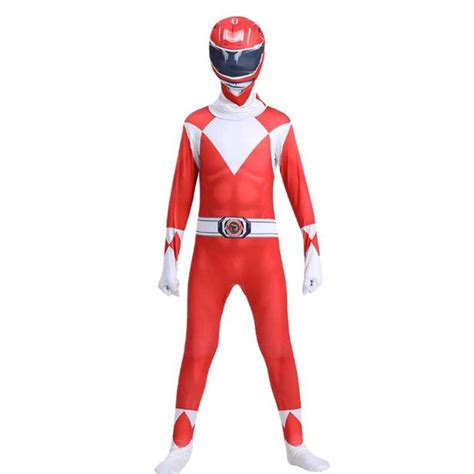 Aa Power Rangers Jumpsuit T Rex White Tiger Halloween Costume Cosplay