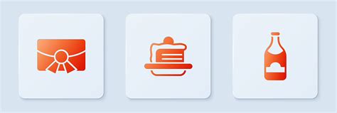 세트 케이크 크리스마스 엽서와 샴페인 병 흰색 정사각형 버튼 벡터 초콜릿에 대한 스톡 벡터 아트 및 기타 이미지 초콜릿