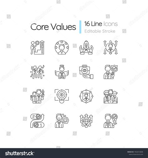 341 Core Values Icons Editable Stroke Images Stock Photos Vectors Shutterstock