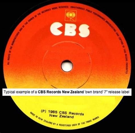 CBS Records New Zealand Label Releases Discogs