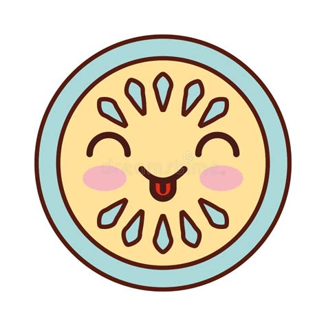 Cucumber Slice Kawaii Character Stock Vector Illustration Of Ripe Cartoon 94274159