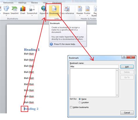 Vba Creating Hyperlink From Excel FlowChart To MS Word Heading