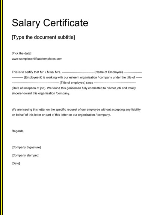 Salary Certificate Template Free Payslip Templates Artofit