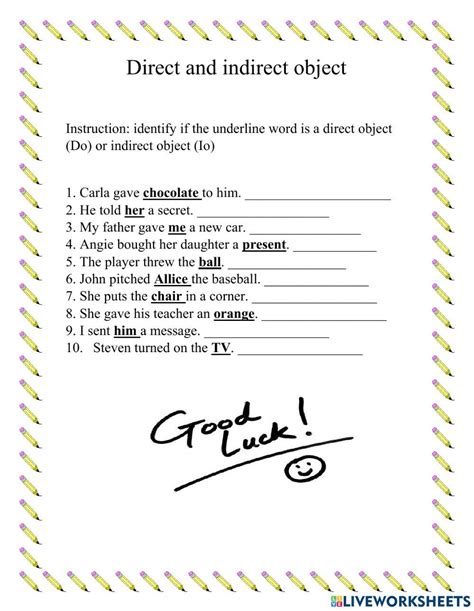 Indirect And Direct Object Worksheet Indirect Object Pronouns Lesson