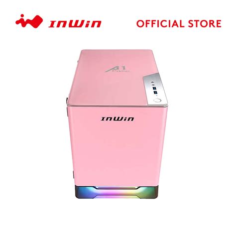 InWin A1 Prime Mini ITX Gaming Desktop Case Pink With 750W Gold PSU Sirius Pure ASP120 Fans IW
