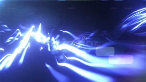Abstract Digital Background With Flowing Blue Energy Lines Futuristic Waves And Glowing