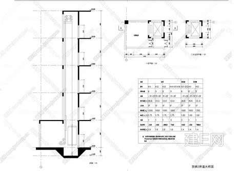 客货梯井道大样图 CAD施工图施工图下载 施工图客货梯井道大样图 CAD施工图下载 施工图客货梯井道大样图 CAD施工图免费下载 建E室内设计网