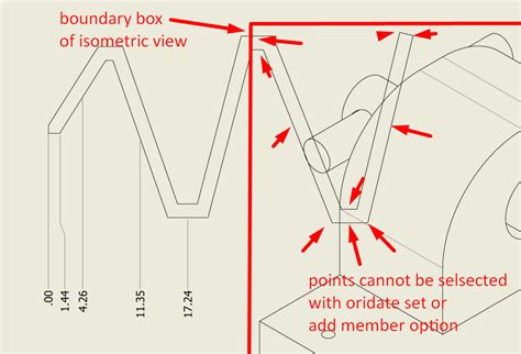 No Possibility To Select Points While Using Ordinate Set Or Chain Set On Drawing View If Other