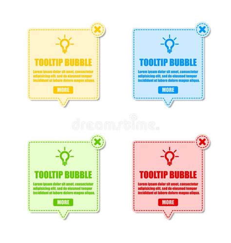 Tooltip Bubbles Stock Vector Illustration Of Note Cross 22822639
