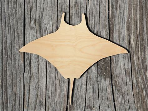 Manta Ray Laser Cut Unfinished Wood Cutout Shapes Always Check