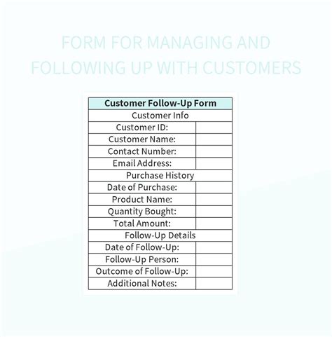 Free Customer Follow Up Management Templates For Google Sheets And Microsoft Excel Slidesdocs