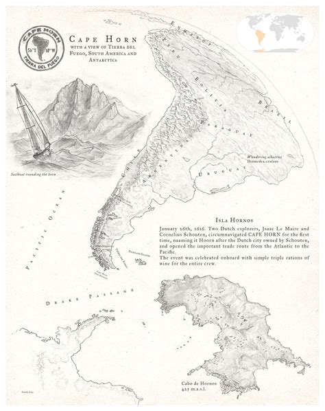 Cape Horn World Map