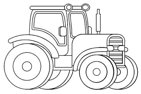 Трактор черно белая картинка