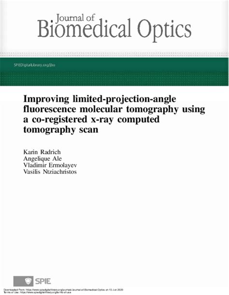 Pdf Improving Limited Projection Angle Fluorescence Molecular
