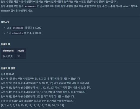 코딩테스트 프로그래머스 연속 부분 수열 합의 개수 Java